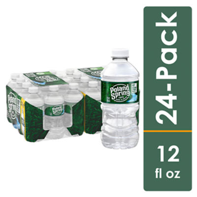 POLAND SPRING Brand 100% Natural Spring Water, 12-ounce plastic bottles ...