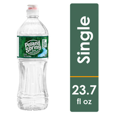 POLAND SPRING Brand 100% Natural Spring Water, 23.7-ounce plastic ...