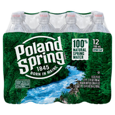 POLAND SPRING Brand 100% Natural Spring Water, 23.7-ounce plastic sport ...