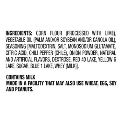 Takis Ingredients English