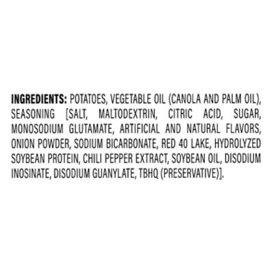 Takis Fuego Nutrition Label