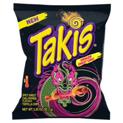 Takis Dragon Spicy Sweet Chili Pepper Flavored Tortilla Chips, 3.25 oz ...