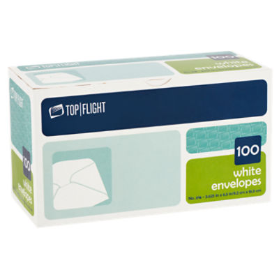 Top Flight No. 6 3/4 White Envelopes, 100 count - ShopRite