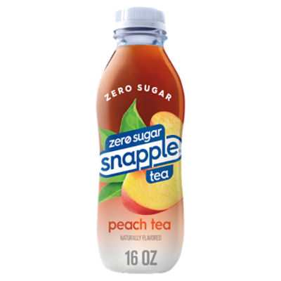 Snapple Zero Sugar Peach Tea, 16 fl oz recycled plastic bottle - The ...