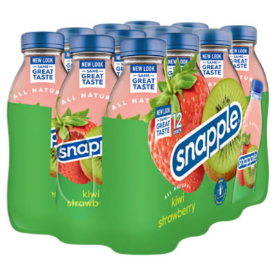 Snapple All Natural Kiwi Strawberry Juice Drink, 12 count