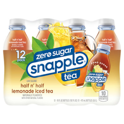 Snapple Zero Sugar Half n' Half Lemonade Iced Tea, 16 fl oz, 12 count ...