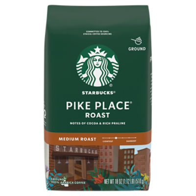 Starbucks Pike Place Medium Roast Ground Coffee, 18 oz - The Fresh Grocer