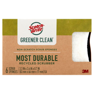 Scotch-Brite Greener Clean Non-Scratch Scrub Sponges, 6 count - ShopRite