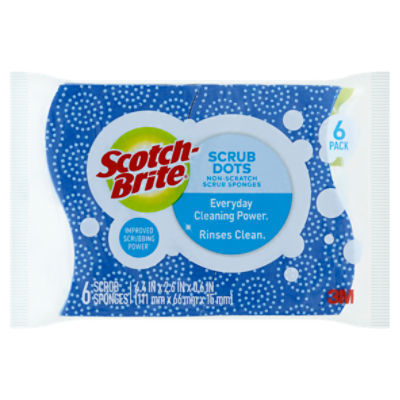 Scotch-Brite® Scrub Dots Non-Scratch Scrub Sponge, 6/Pack - ShopRite