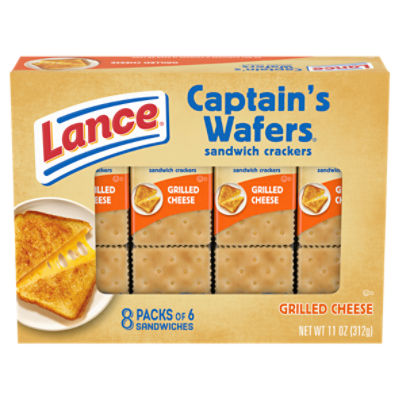 Lance Sandwich Crackers, Captain's Wafer Grilled Cheese, 8 Individual ...