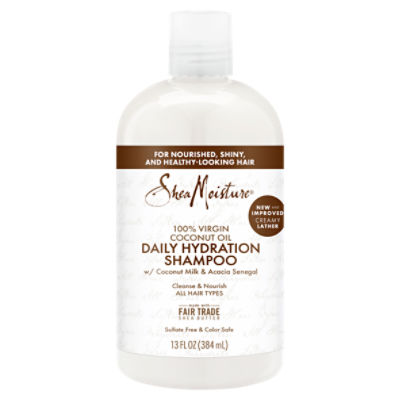 SheaMoisture Daily Hydration Shampoo 100% Virgin Coconut Oil 13 oz ...
