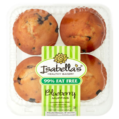 Isabella's Healthy Bakery Blueberry Muffins, 4 count, 16 oz - ShopRite