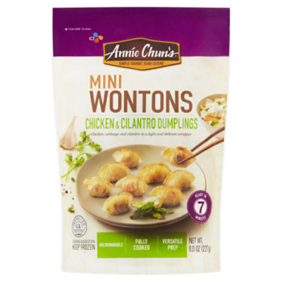 Annie Chun's Chicken & Cilantro Dumplings, Mini Wontons