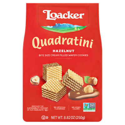 Quadratini Bite Size Hazelnut Wafer Cookies, 8.8 oz