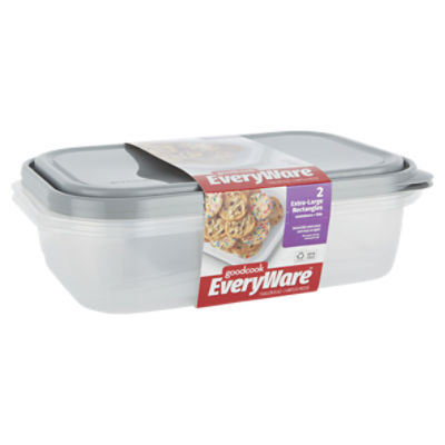 GoodCook EveryWare Food Container 4-pack Set Extra Large Rectangles
