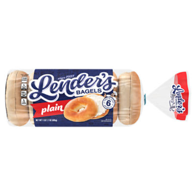 Lender's Plain Bagels, 6 count, 1 lb 1.1 oz - The Fresh Grocer