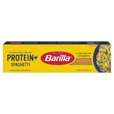 BARILLA Protein+ (Plus) Spaghetti Pasta, 14.5 Ounce - plant based pasta ...