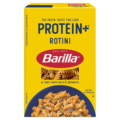 BARILLA Protein+ (Plus) Rotini Pasta, 14.5 Ounce - plant based pasta ...