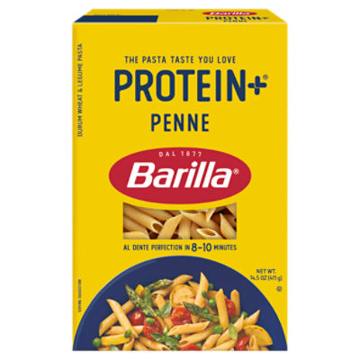 BARILLA Protein+ (Plus) Penne Pasta, 14.5 Ounce - plant based pasta ...