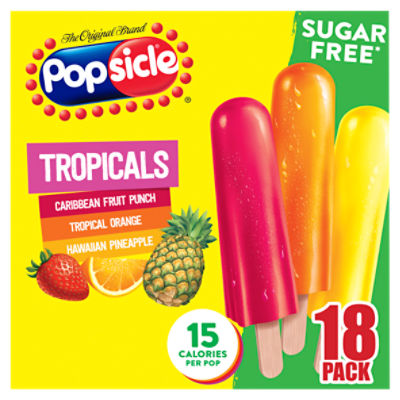 Popsicle Tropicals Ice Pops, 18 count, 29.7 fl oz - ShopRite