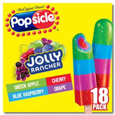 Popsicle Jolly Rancher Green Apple, Blue Raspberry, Cherry, Grape Ice ...