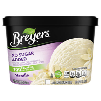 Breyers Frozen Dairy Dessert No Sugar Added Vanilla 48 Oz