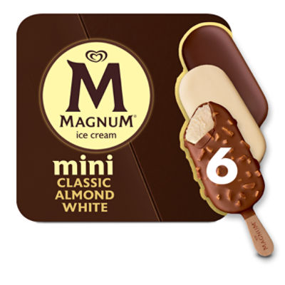 Magnum Ice Cream Bars Classic Almond White 11.1 oz, 6 Count - The Fresh ...