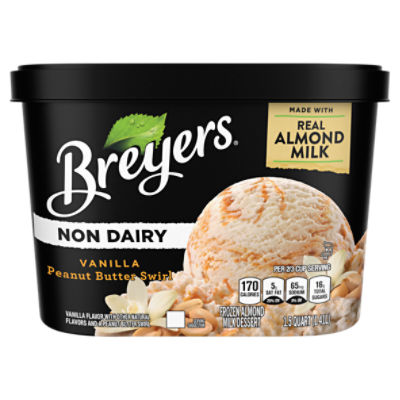 Breyers Non Dairy Non Dairy Vanilla Peanut Butter Swirl Frozen Almond