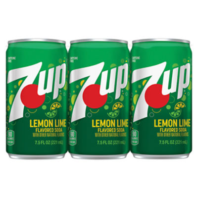 7UP Lemon Lime Flavored Soda, 6 count - Fairway