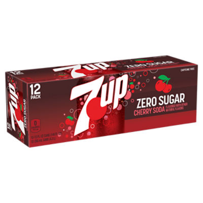 7 Up Zero Sugar Cherry Soda, 12 fl oz, 12 count - ShopRite