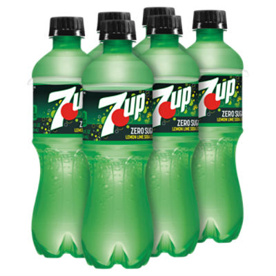 7 Up Zero Sugar Lemon Lime Soda, 16.9 fl oz, 6 count