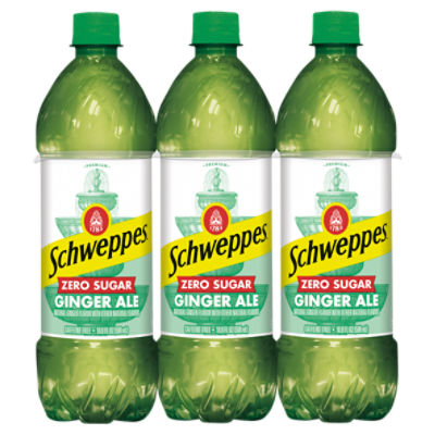 Schweppes Zero Sugar Ginger Ale, 16.9 fl oz, 6 count - ShopRite