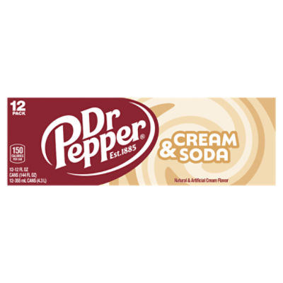 Dr Pepper Cream Soda, 12 fl oz, 12 count