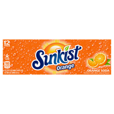 Sunkist Orange Soda, 12 fl oz, 12 count - Fairway
