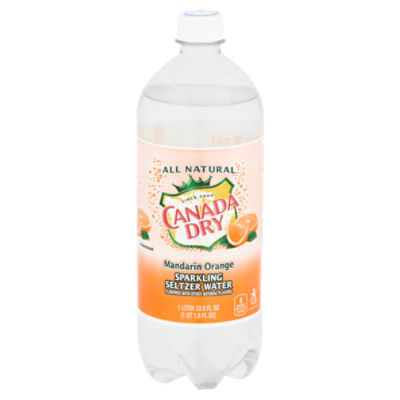 Canada Dry Mandarin Orange Sparkling Seltzer Water - 1 Liter, 33.81 fl oz