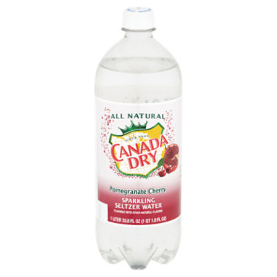 Canada Dry Pomegranate Cherry Sparkling Seltzer Water, 33.81 fl oz