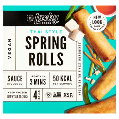 Lucky Foods Thai Style Spring Rolls, 4 count, 8.5 oz - The Fresh Grocer