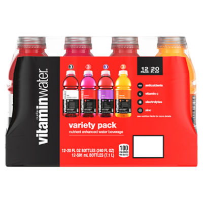 vitaminwater variety pack Bottles, 20 fl oz, 12 Pack