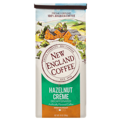 New England Coffee Hazelnut Crème Medium Roast 100% Arabica Coffee, 10 ...