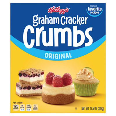 Kellogg's Graham Cracker Crumbs, Delicious in Dessert, Original, 13.5oz ...
