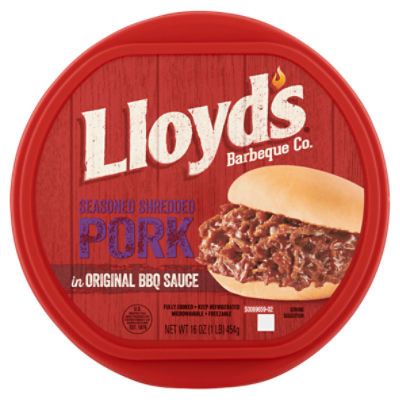 Lloyd's Barbeque Co. Seasoned Shredded Pork in Original BBQ Sauce, 16 ...