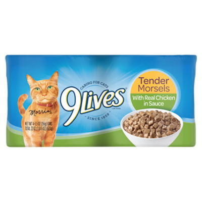 9Lives Savory Classics Tender Morsels with Real Chicken in Sauce Cat ...