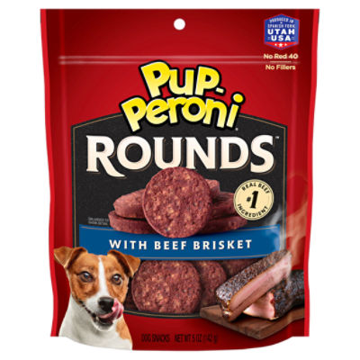 Pup-Peroni Rounds Dog Snacks with Beef Brisket, 5 oz - ShopRite