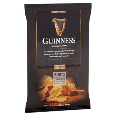 Burts Guinness Thick Cut Hand Cooked Potato Chips, 5.3 oz