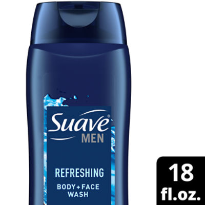 Suave Men Refreshing Cedarwood & Mandarin Body + Face Wash, 18 fl oz - ShopRite