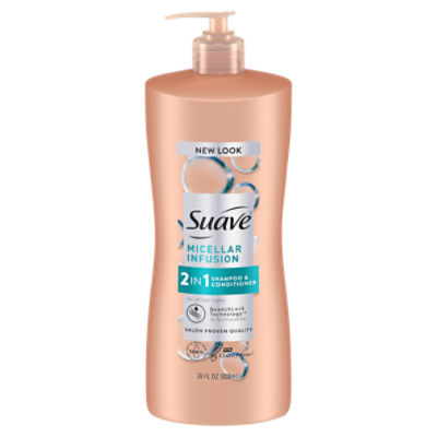 Suave 2 in 1 Shampoo and Conditioner, Micellar Infusion 28 oz