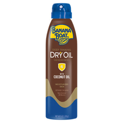 Banana Boat Sunscreen DeepTanning Dry Oil, SPF 4, 6 oz - ShopRite