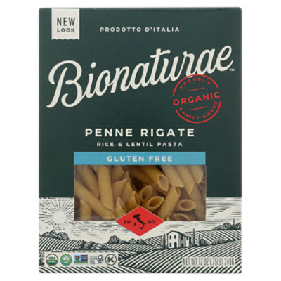Bionaturæ Organic Gluten Free Penne Rigate Rice & Lentil Pasta, 12 oz ...