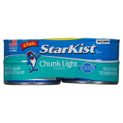 StarKist Chunk Light Tuna in Water, 5 oz Can, 4 count - The Fresh Grocer