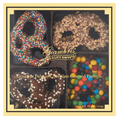 Giambri's Quality Sweets Gourmet Belgian Chocolate Covered Pretzels, 12 ...